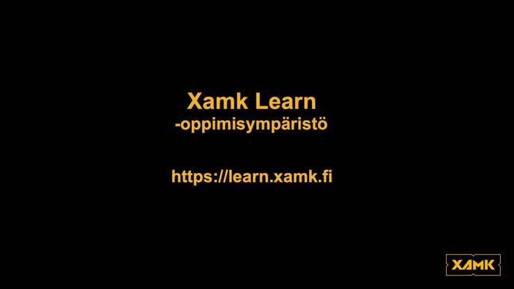 Xamk Learn -oppimisympäristö 2023